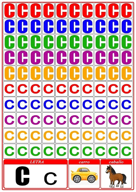 LETRA C PARA RECORTAR