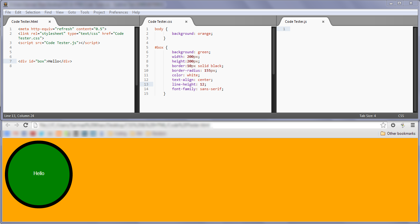 How To Use Sublime Text For Live Preview of Code Snippets