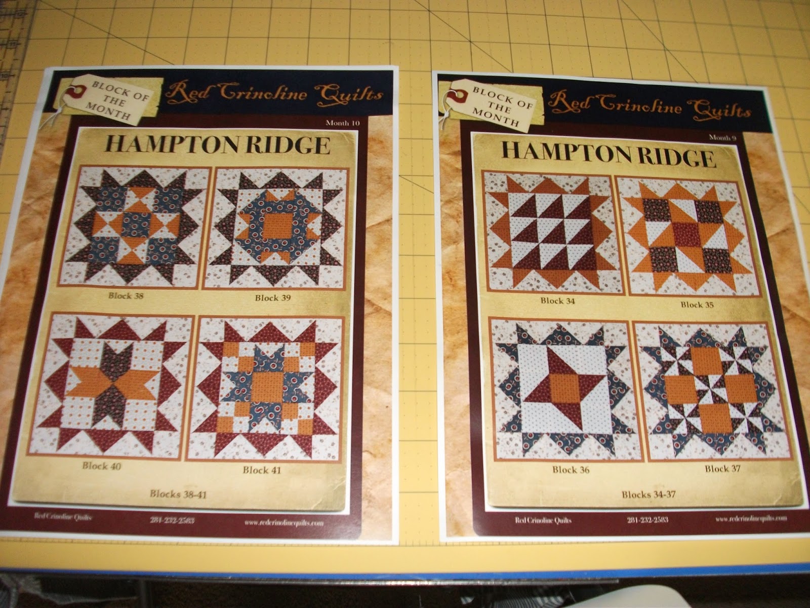 Cozy Little Quilts: Hampton Ridge BOM month # 9 & # 10 has arrived
