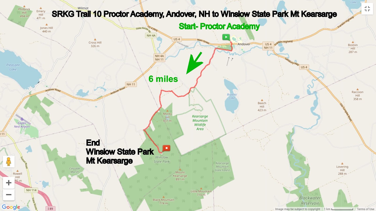 Outdoor Enthusiast: SRKG Trail 10, Proctor Academy in Andover, NH to ...