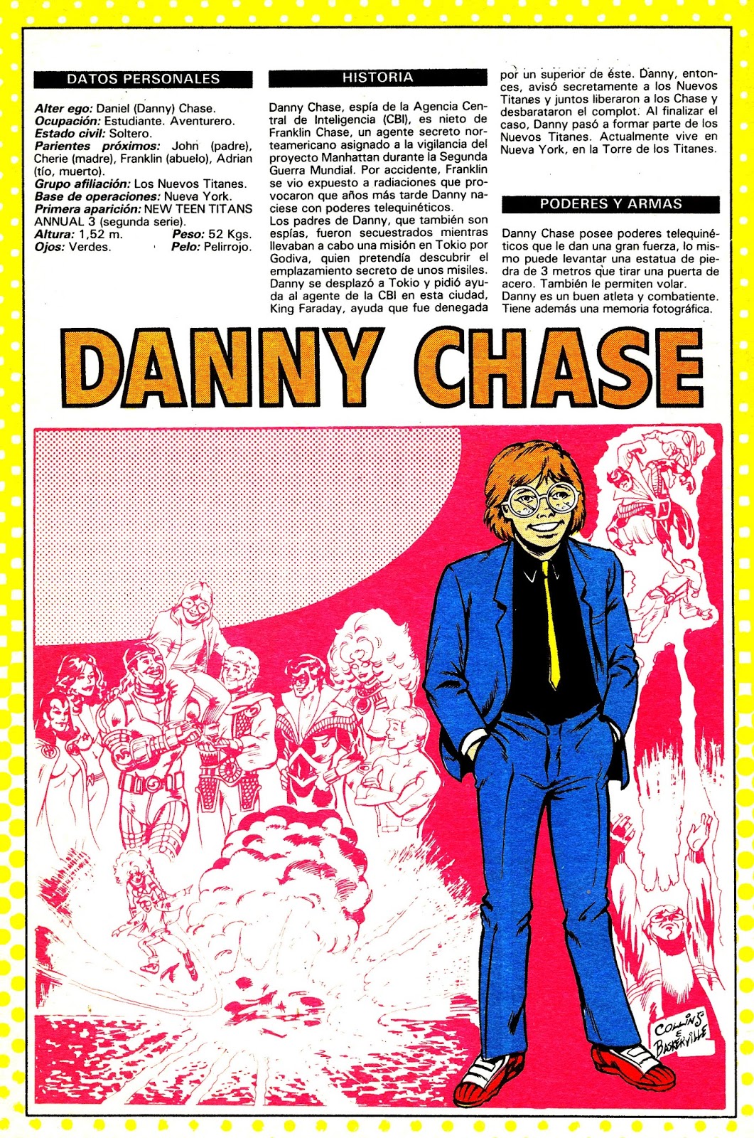 Fichas de Superheroes Marvel y DC: Danny Chase