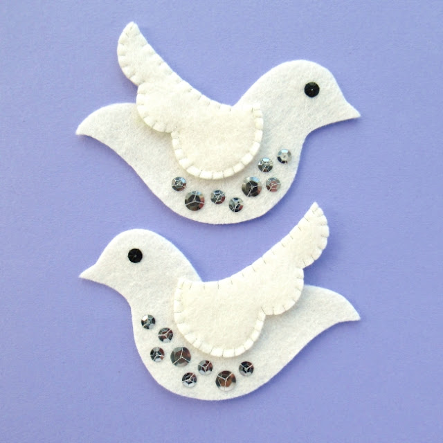 Bugs and Fishes by Lupin: Felt Doves: Sew Pretty Bird Ornaments for ...