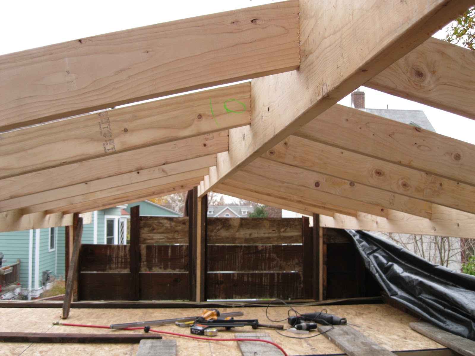 L. Norris Hall House: Roof Raising