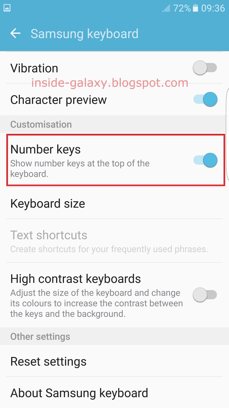 Inside Galaxy: Keyboard