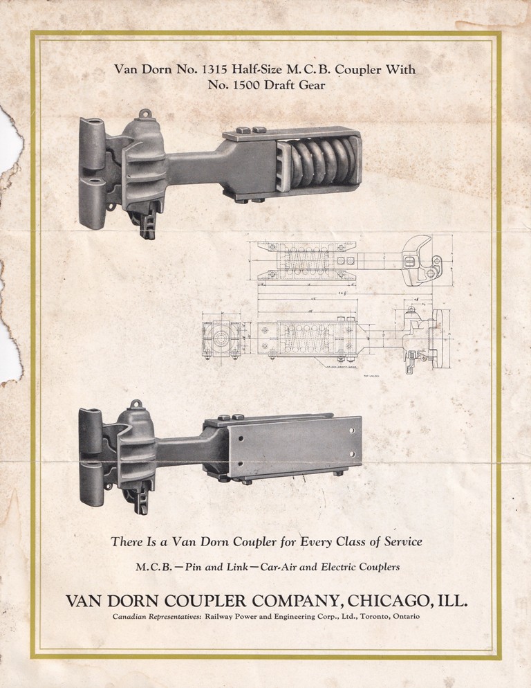 Hicks Car Works: Van Dorn Coupler Company - MCB Couplers