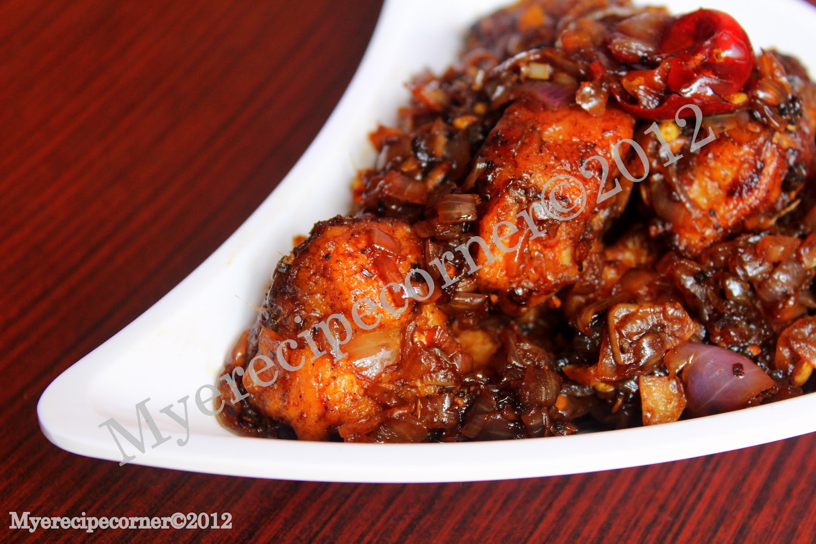 Mye's Kitchen: Pepper Chicken Fry.