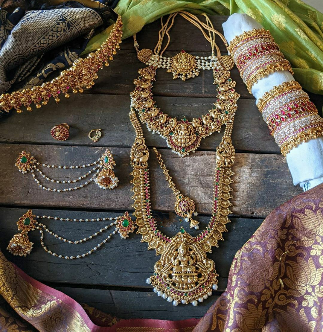 Bridal temple jewellery sets