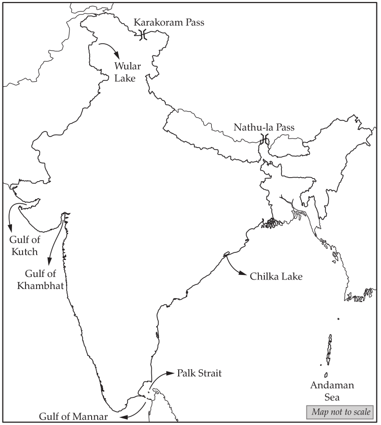 Revision Notes for Map of India Class 10 Geography ICSE