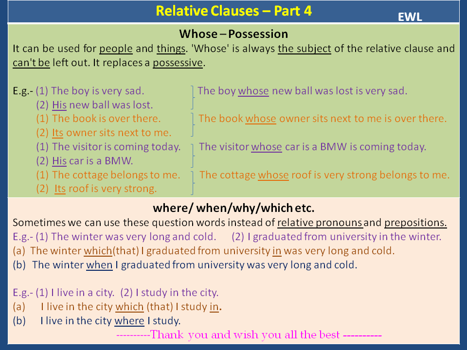 English With Life: Relative Clauses