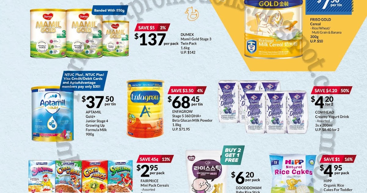 NTUC FairPrice Xtra Milk Powder, Baby Snack Promotion 25 March - 07 ...
