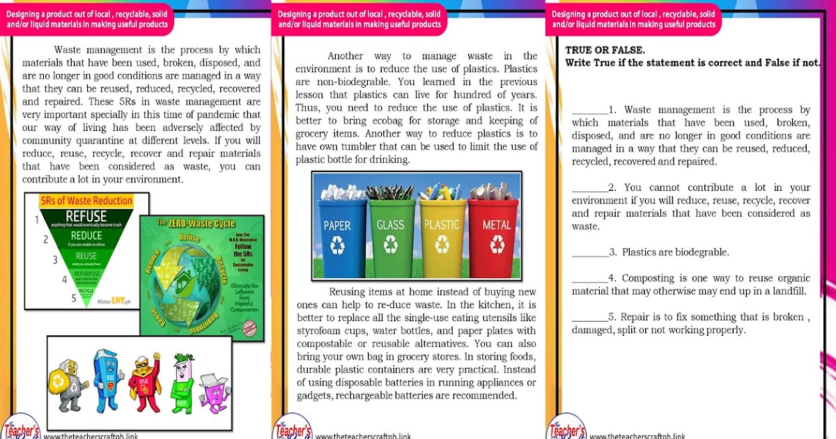 Science 5: Designing a product out of local , recyclable, solid and/or ...