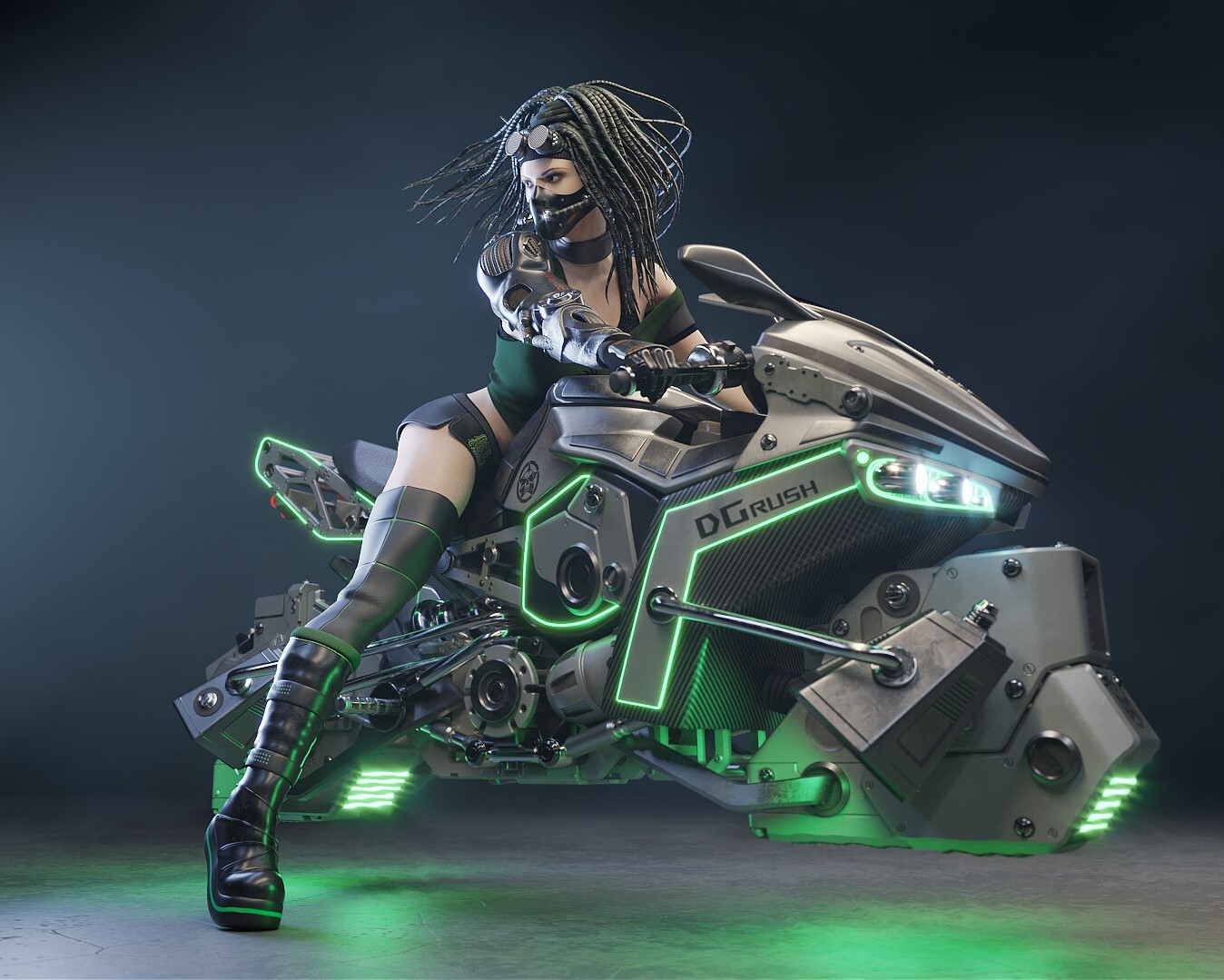 Mercenary Garage : Cybergoth Hoverbike