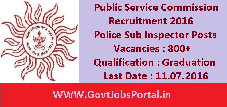 Public Service Commission Recruitment 2016 for 800+ Police Sub ...