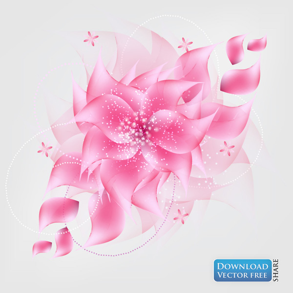 Mẫu nền đồ họa hoa hồng lung linh pink flower vector 6034 ~ MrPixelVn ...