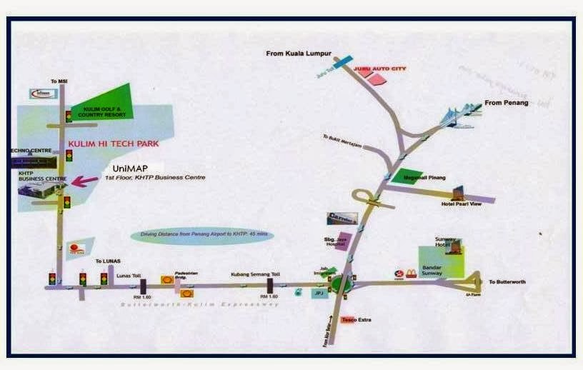 Anjung UniMAP Kulim: Peta Lokasi