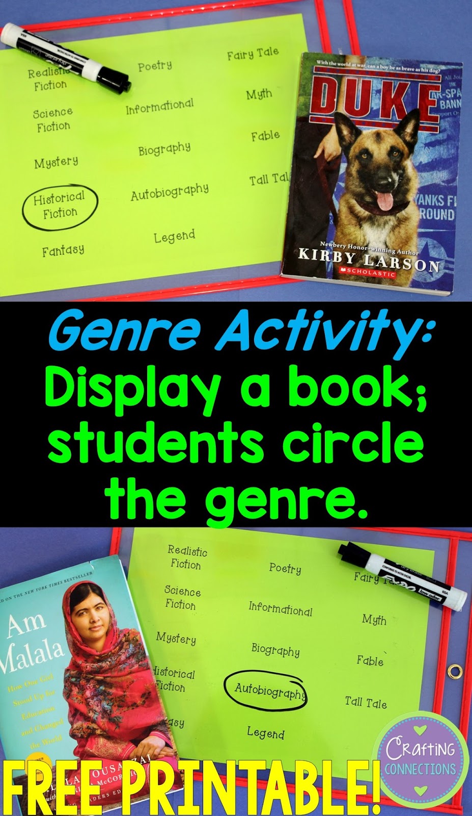 Genre Activities... FREE Printables! | Crafting Connections