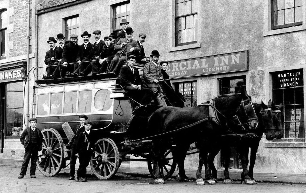 Tour Scotland: Old Photograph Coach And Horses Banff Scotland