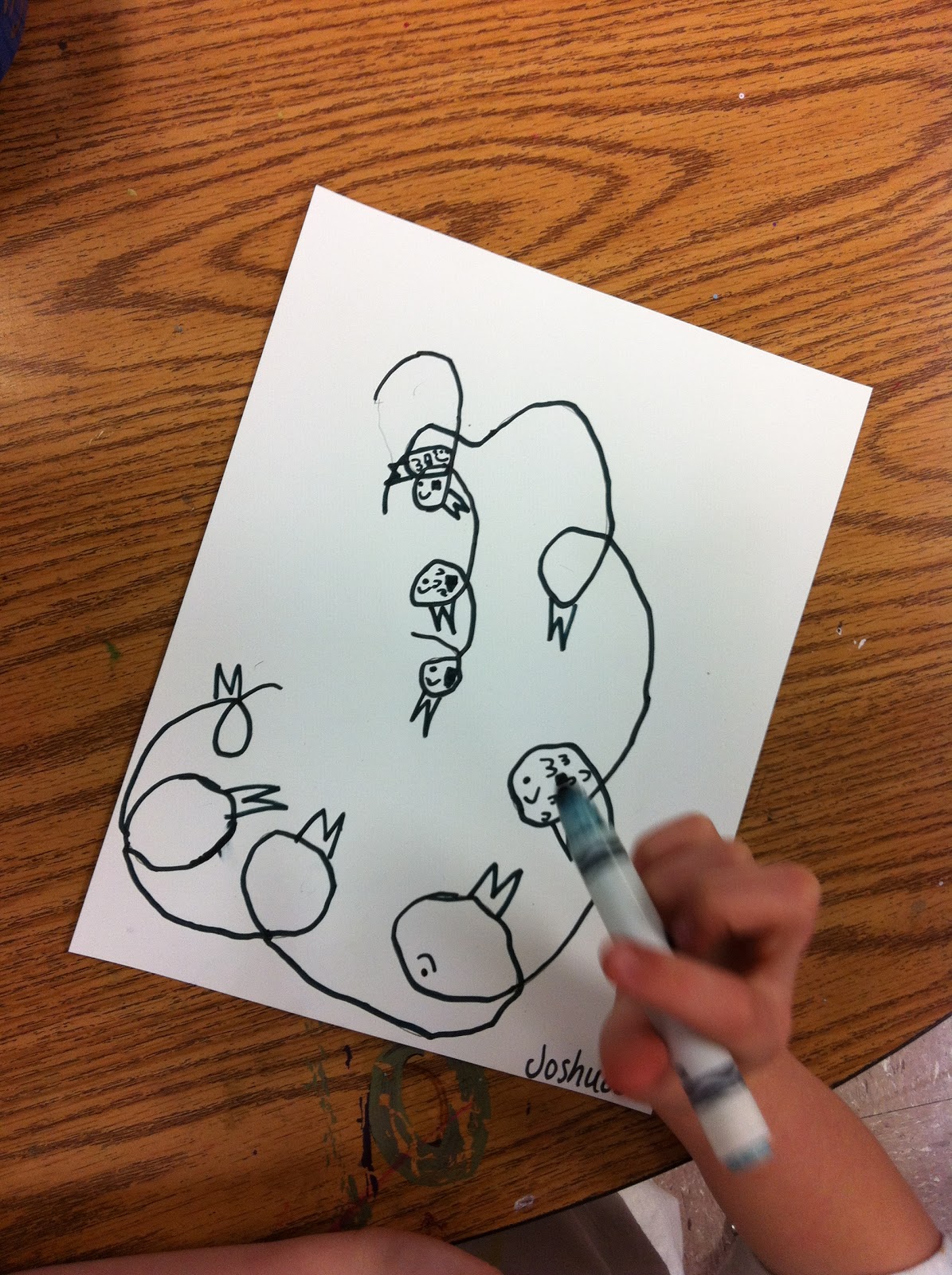 ChumleyScobey Art Room: 1st Grade: Joan Miro Doodle Fish