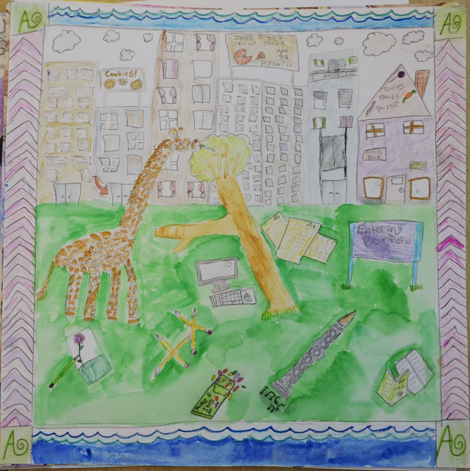 The New Hope Art Gallery: Middle School Art: Illuminated Manuscript ...