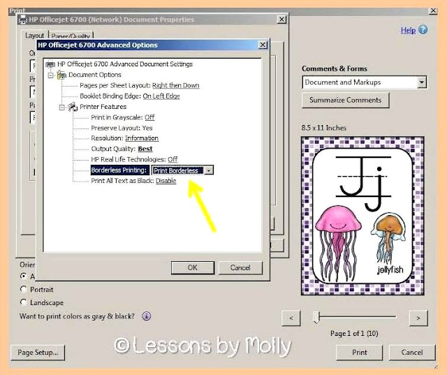 Lessons By Molly Borderless Printing Tips For Teachers
