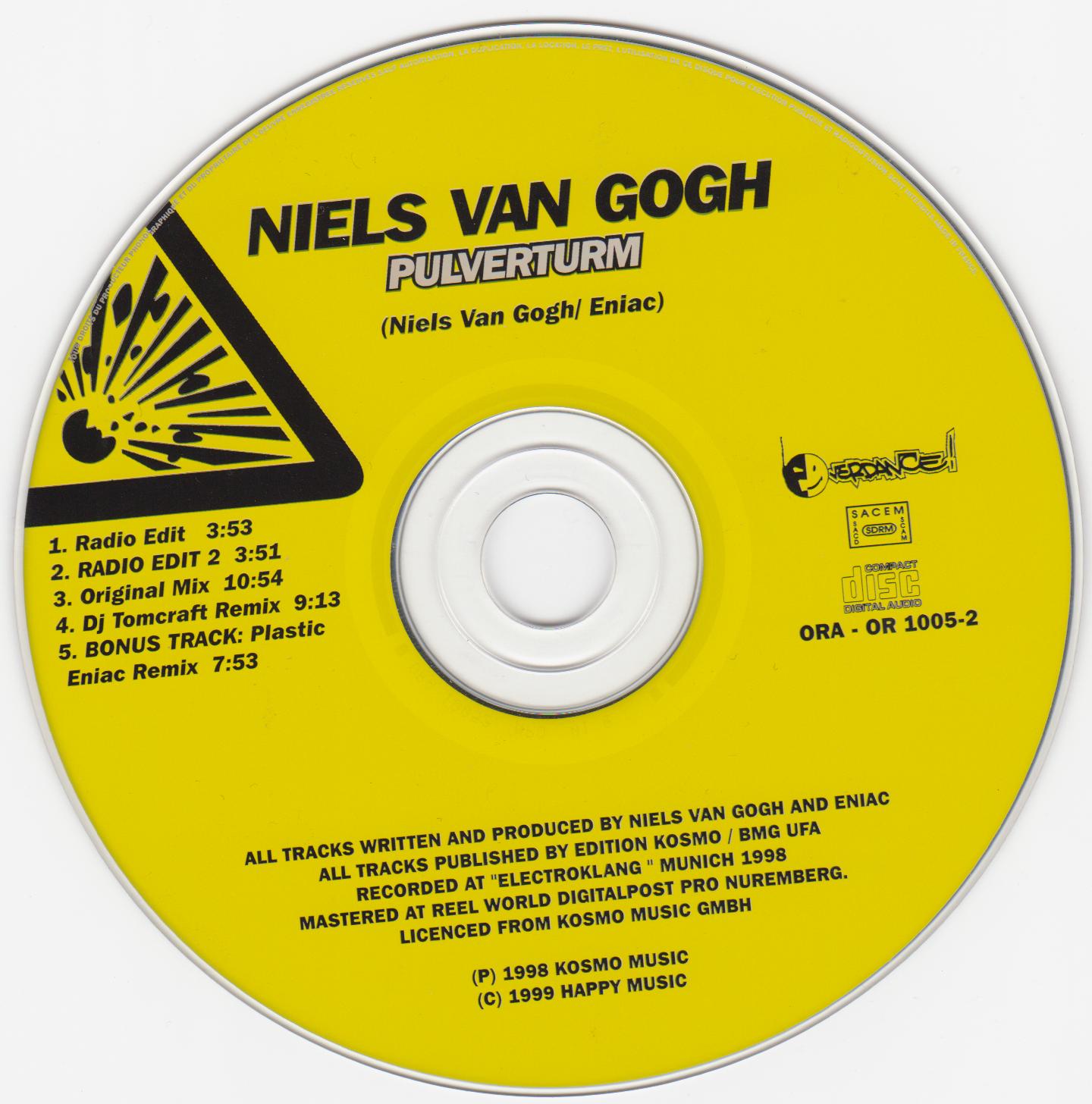 Music Essential Niels Van Gogh Pulverturm Cd Maxi Single 1998