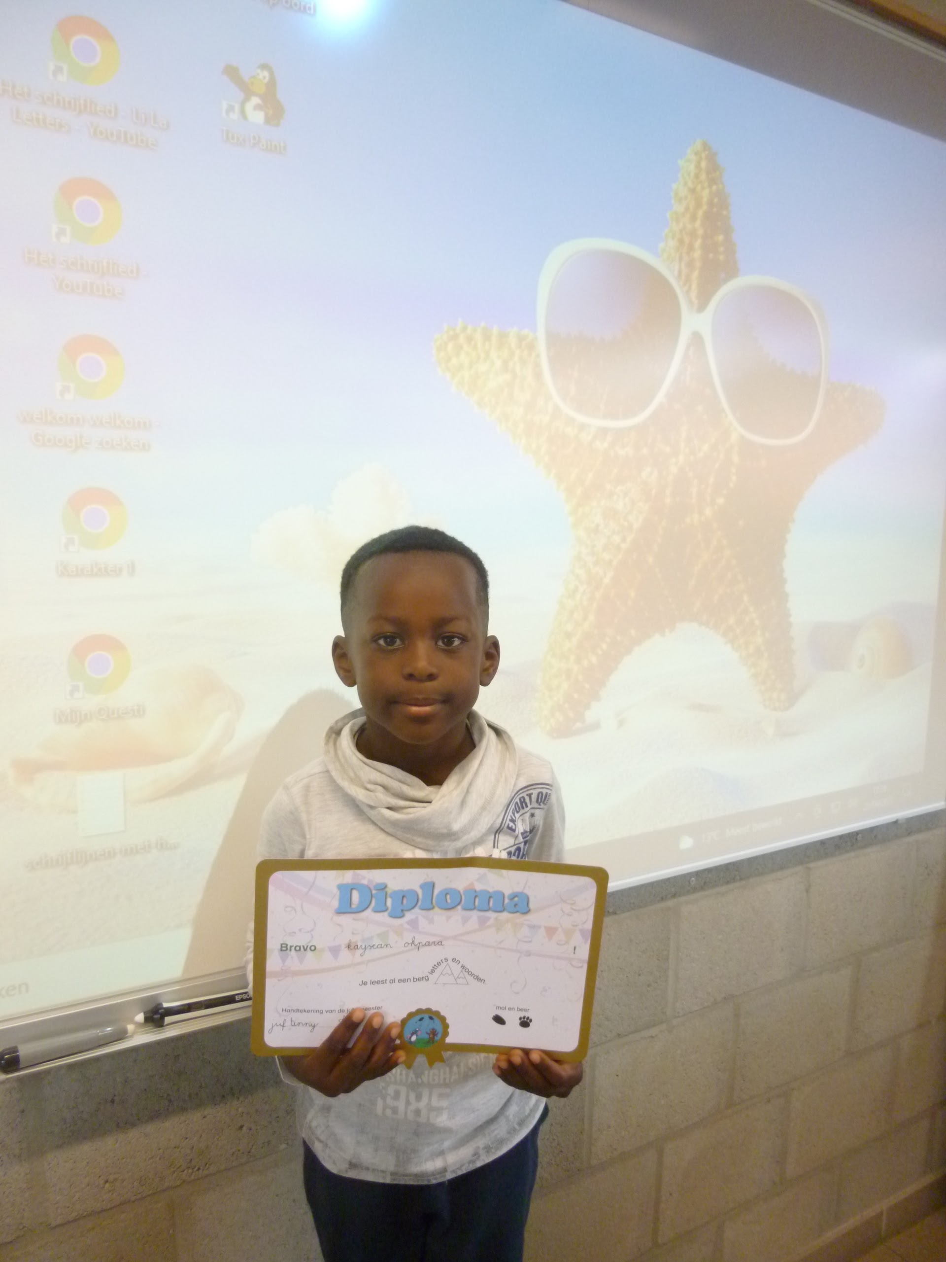 't Steltje eerste leerjaar A: EEN LEESDIPLOMA VAN MOL EN BEER ... DAT ...