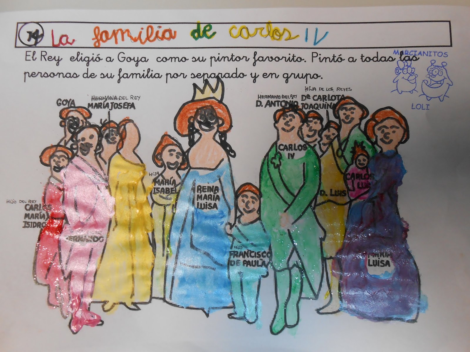 La clase de los Marcianit@s: La familia de Carlos IV