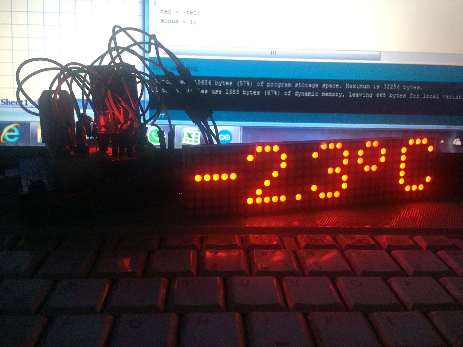 Arduino tehNiq: matrix mini clock with alarm, thermometer and ...