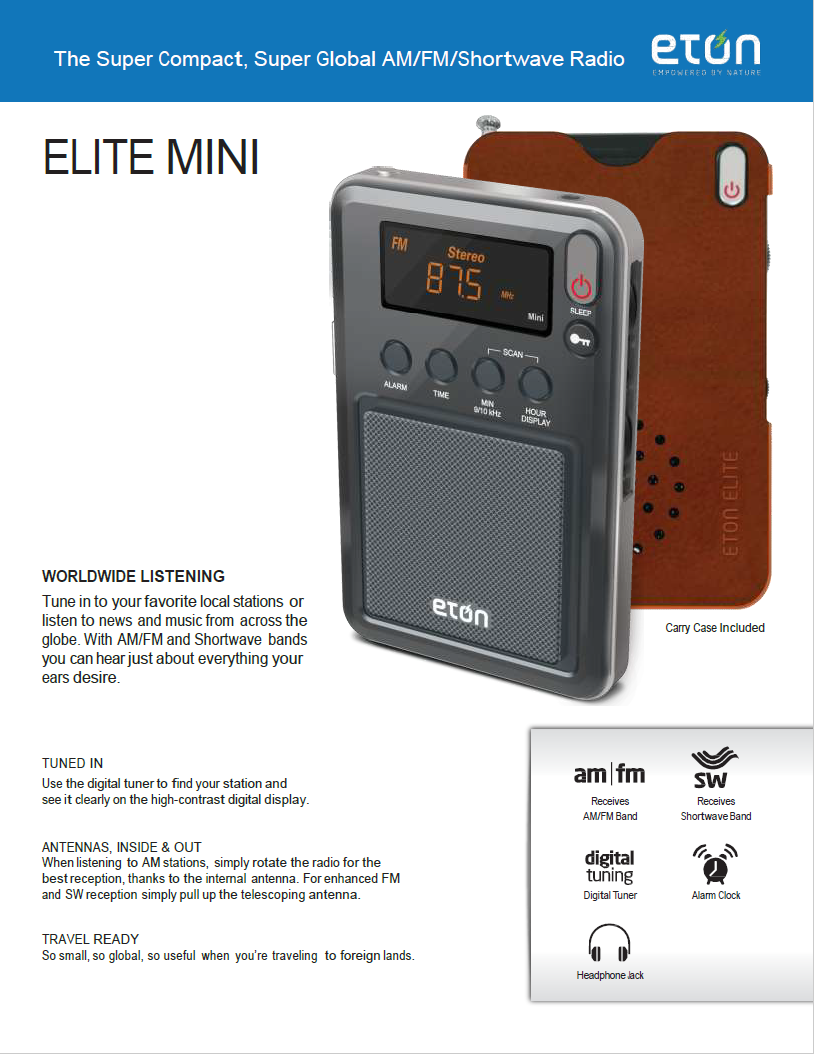 よしおのデムパな日: 【更新】Eton Eliteシリーズ短波ラジオ4機種の追加情報