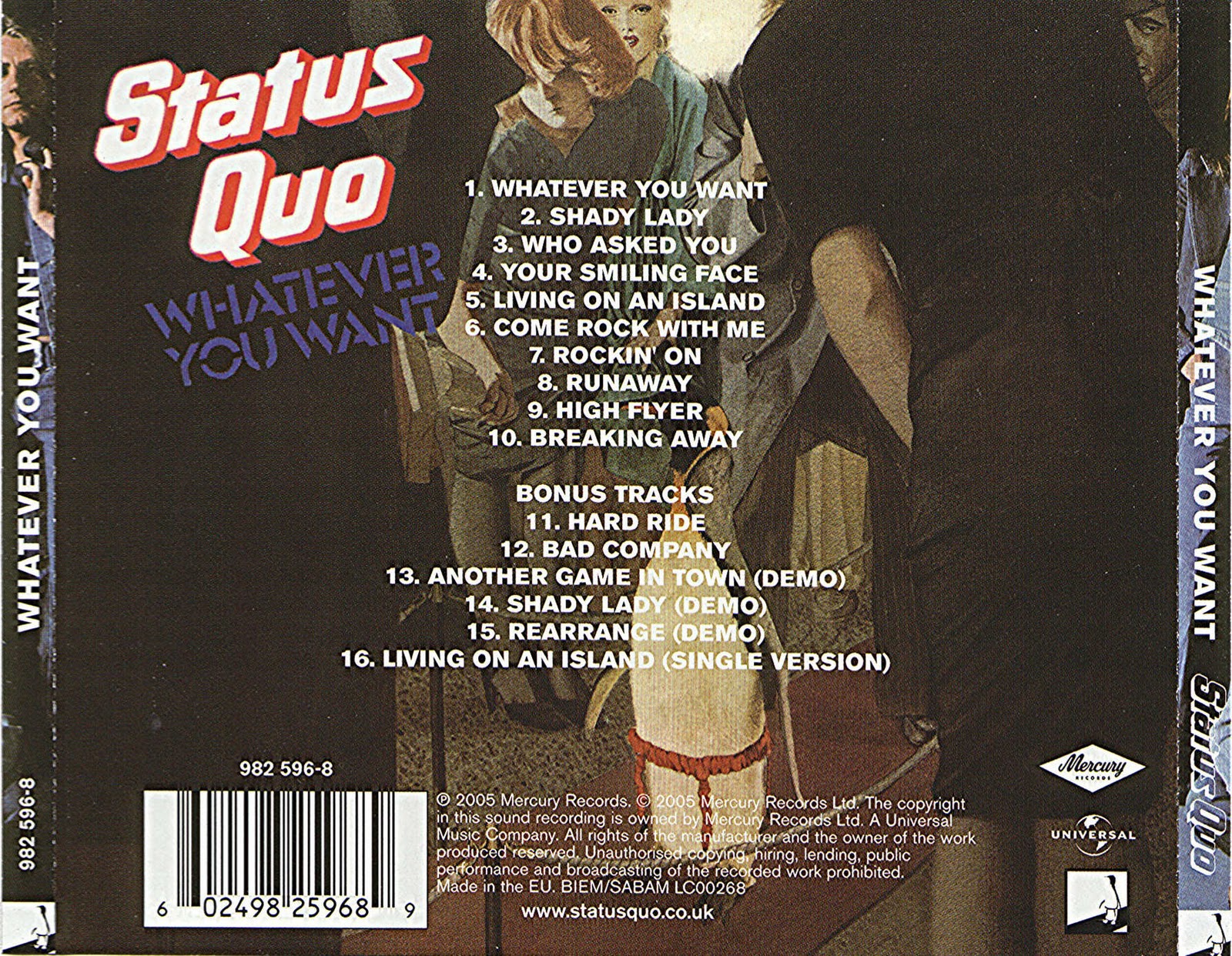 Classic Rock Covers Database: Status Quo - Whatever You Want (1979)