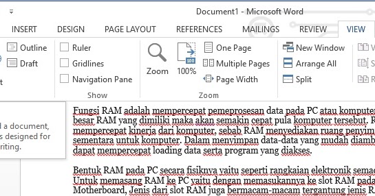 Cara Menggunakan Read Mode Di Word 2013 - Tutorial Word, Excel ...