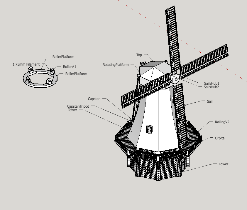 The Making of a Maker: More on a 3D Printable Model of a Dutch Windmill