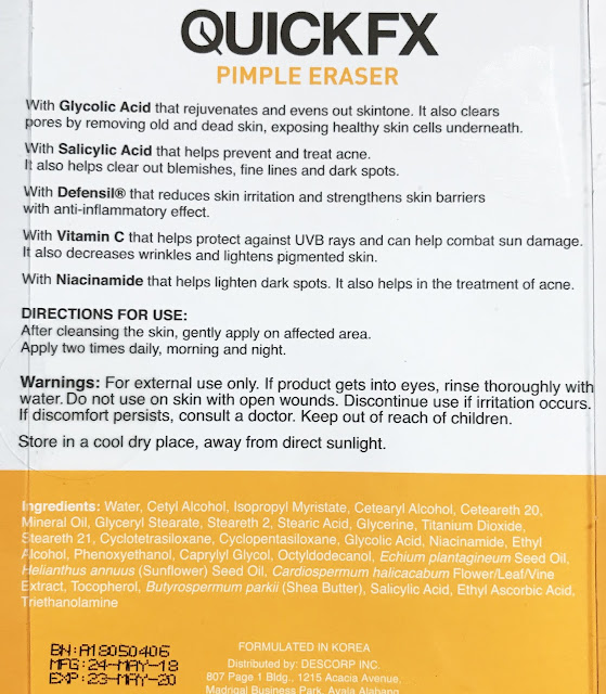 Hanna Nicolas ♥: Quick FX Pimple Eraser Review