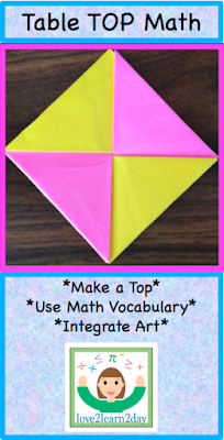 love2learn2day: Table TOP Math: Integrating Math, Art, and Vocabulary