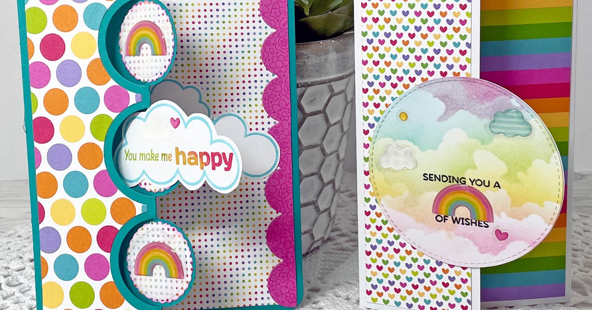 Painted Mountain Cards: Two cards with "Rainbow Is My Favorite Color ...
