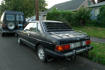 OLD PARKED CARS.: 1982 Subaru GLF Coupe.