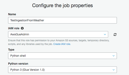Ingest data from external REST API into S3 using AWS Glue