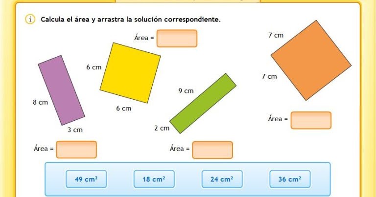 5º DE PRIMARIA CEIP ANDALUCIA: ÁREA DEL CUADRADO Y DEL RECTÁNGULO.