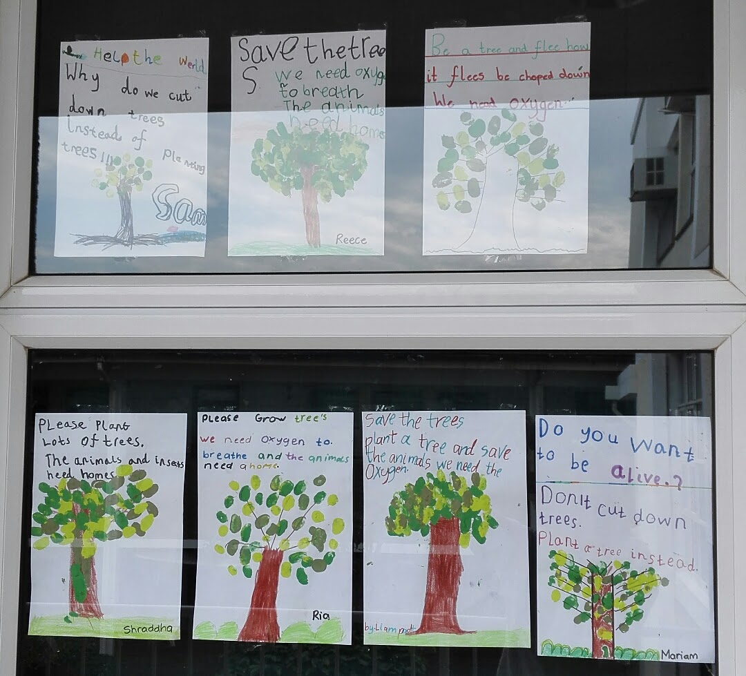 Eco Time Eden: Save our Trees! Posters by the Grade twos.