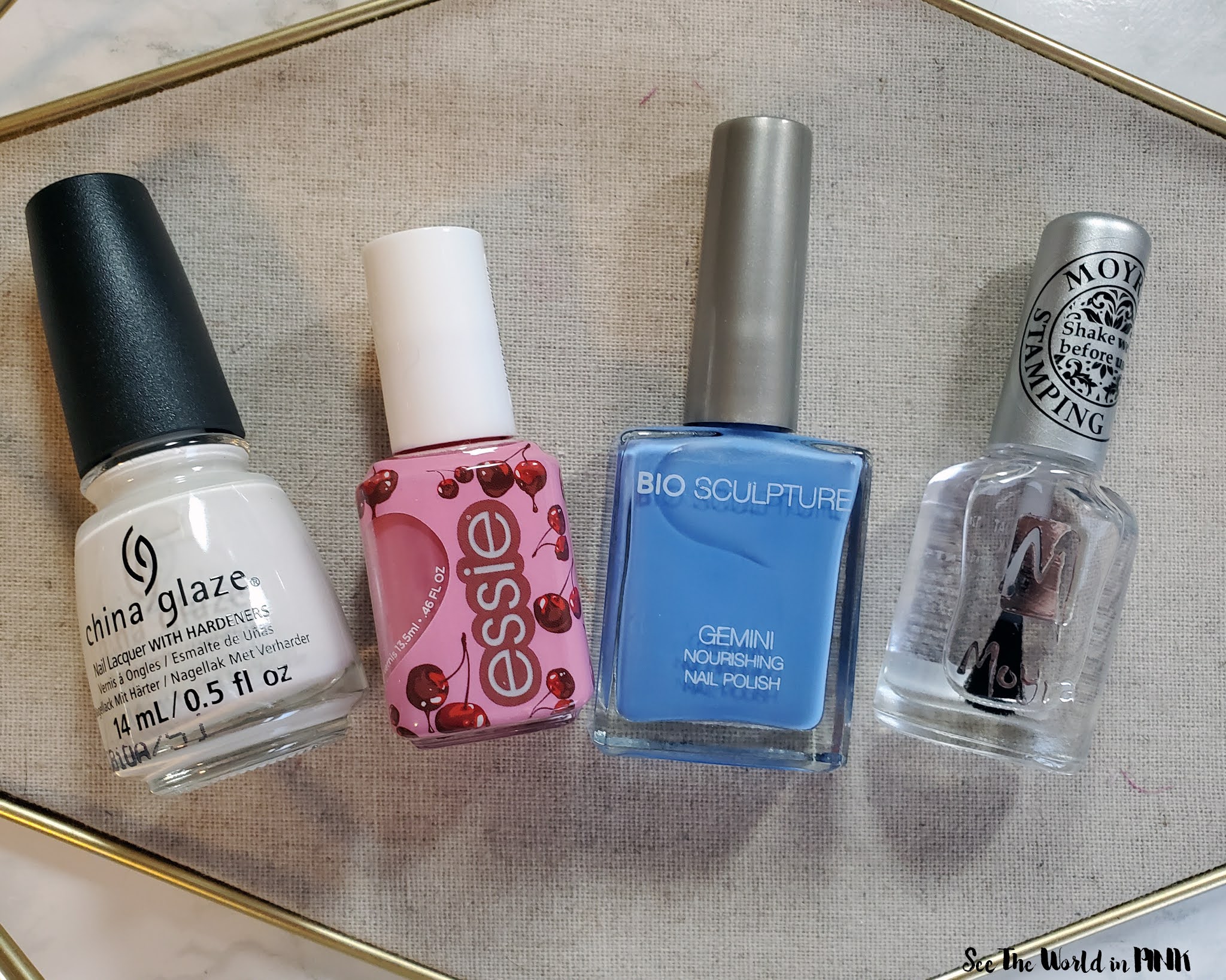 Manicure Monday - Dotted Trans Flag Pink, Blue and White Nails | See ...