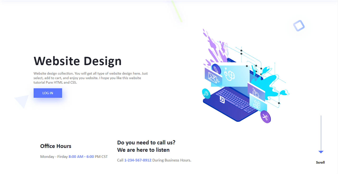 Create Responsive Website Just using HTML and CSS (No JavaScript)