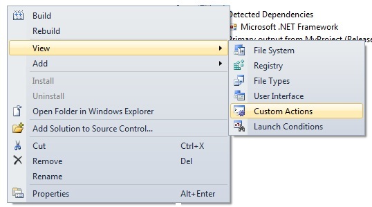 Step towards Dot Net: How to add custom action to Windows Installer ...