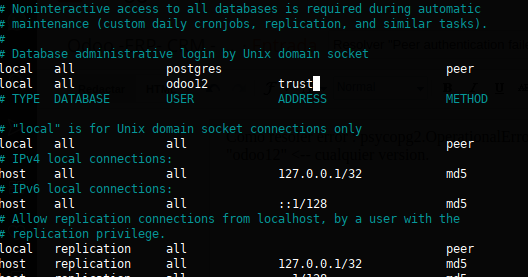 Resolver Error Peer Authentication Failed For User Odoo