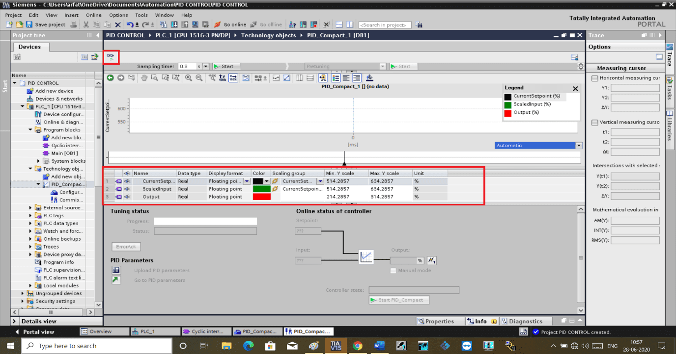 PID in Siemens TIA Portal