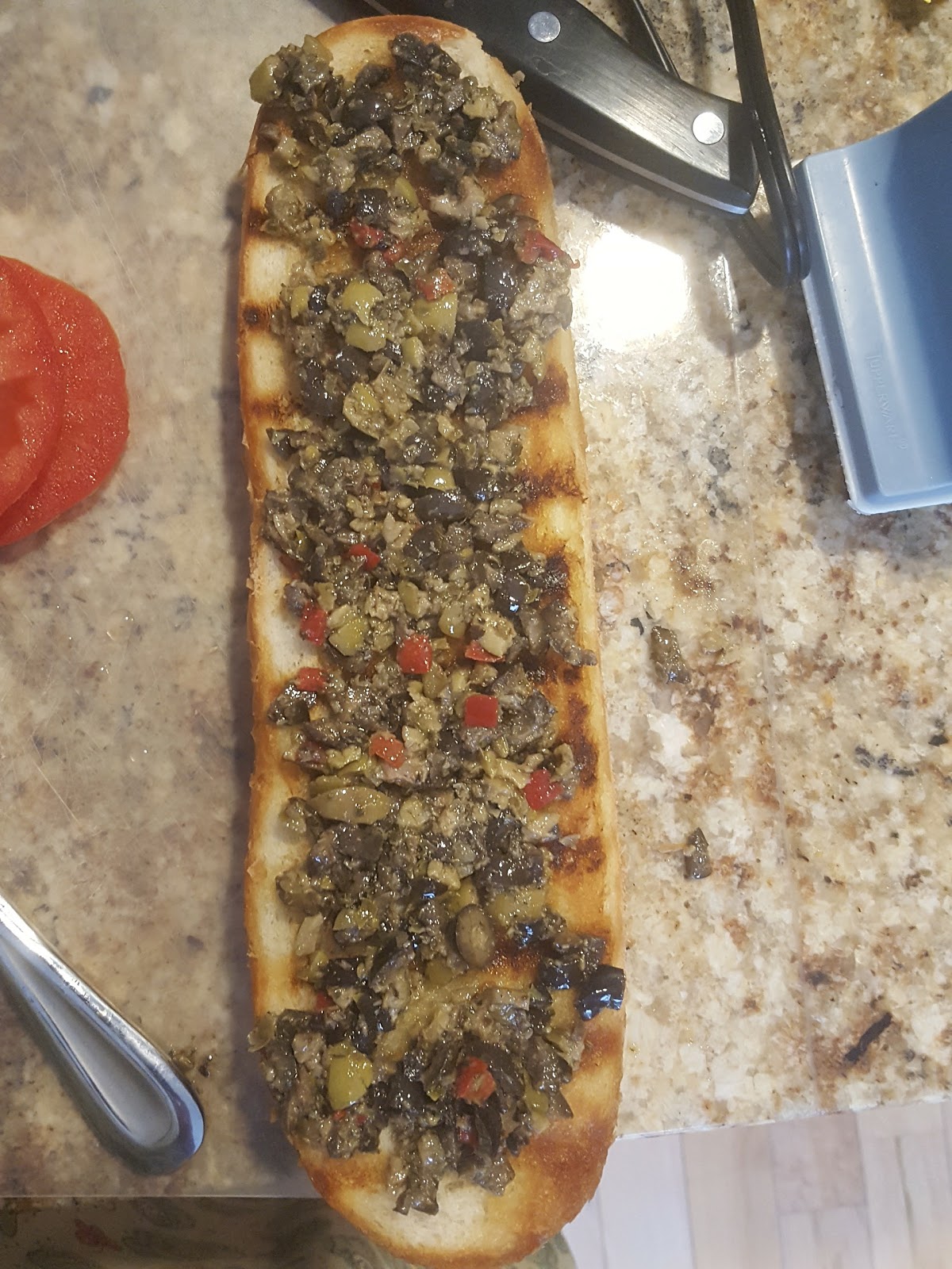 Pizza Freak: Olive Tapenade Panini and Sun Dried Tomato Pesto Pizza