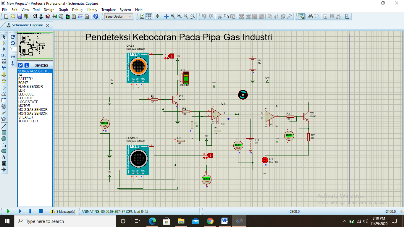 Satria Aryuda: Pendeteksi Kebocoran Pipa Gas (Sensor MQ-2 dan Sensor MQ-9)
