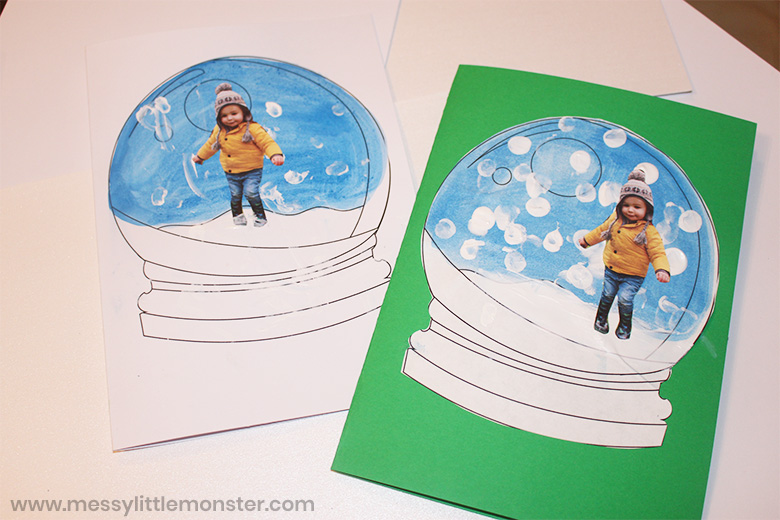 Snow Globe Template - Messy Little Monster