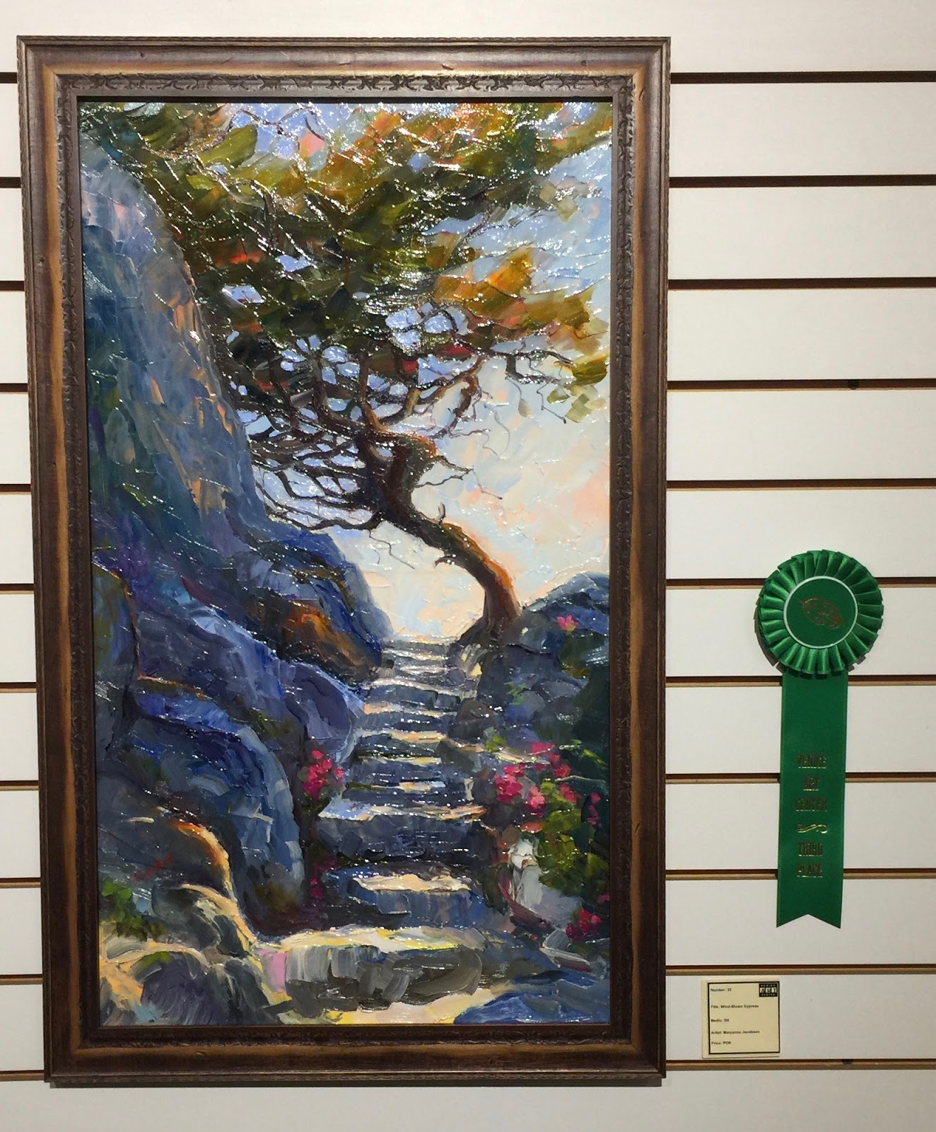 Paint Dance: "Windblown Cypress, Pinnacle Point", 16x28, oil on board ...