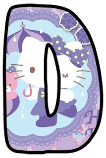 Abc de Hello Kitty con Sombrilla. - Oh my Alfabetos!