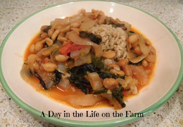 A Day in the Life on the Farm: Ifisashi (Zambian Peanut Stew) #CooktheBooks